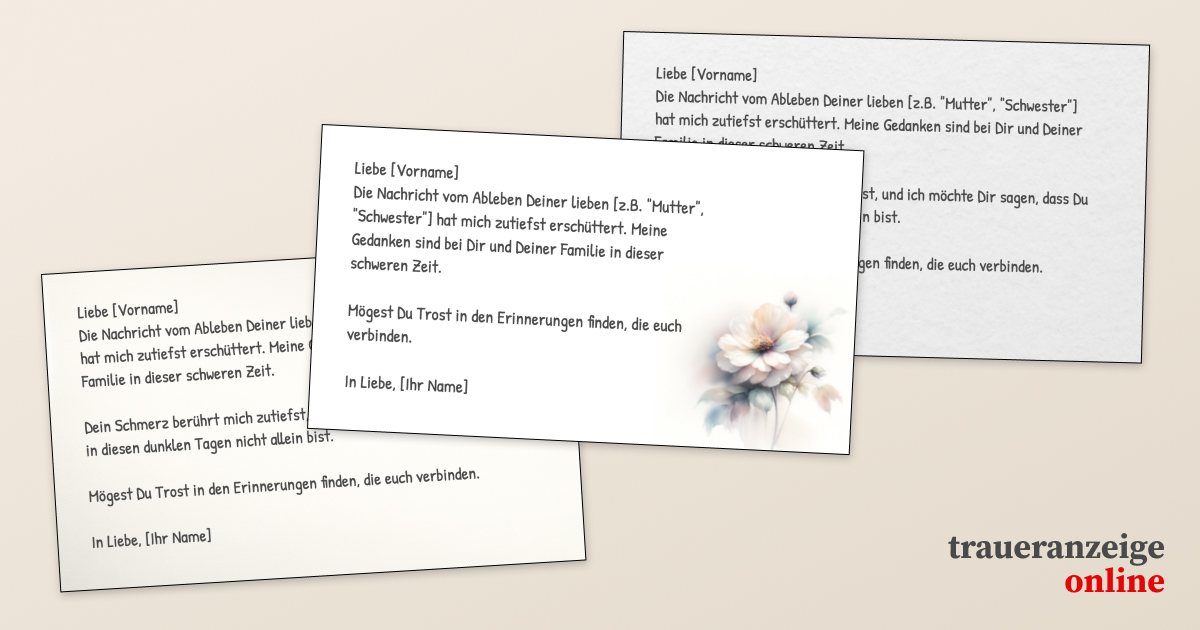 Trauerkarte schreiben – mit Tipps und Vorlagen